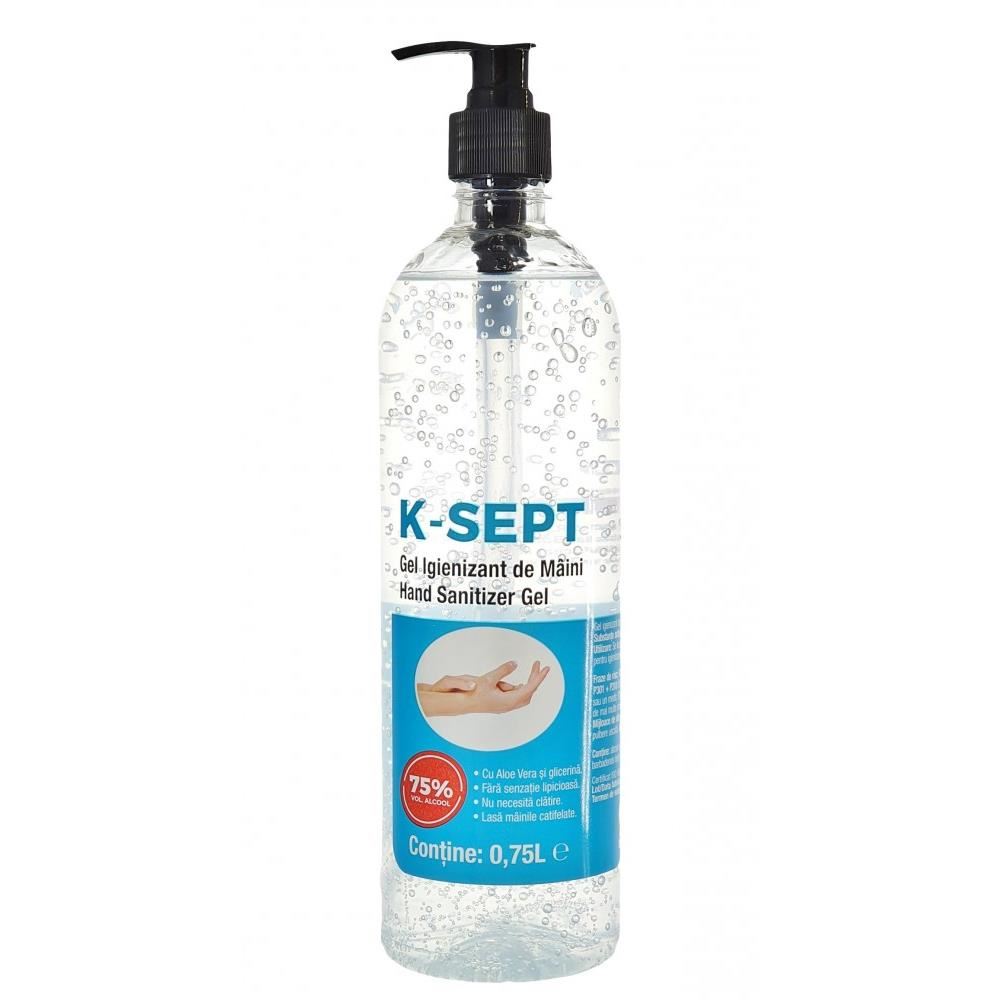 Gel dezinfectant de maini K-SEPT, alcool 75%, cu pompita, avizat MS ...