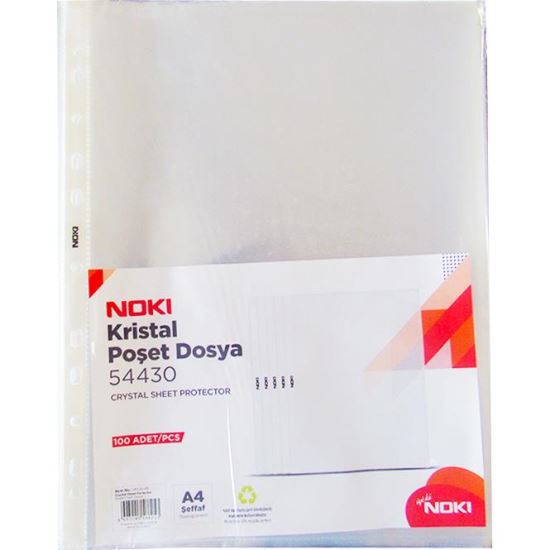 Folie protectie NOKI, A4, cristal, 45 microni, 100 file/set - OVM Paper