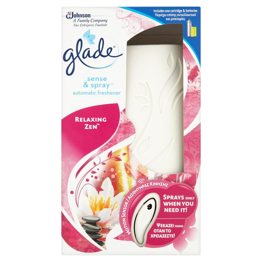 Odorizant camera Glade Sense & Spray aparat cu baterii si rezerva 18 ml, Relaxing Zen - OVM Paper