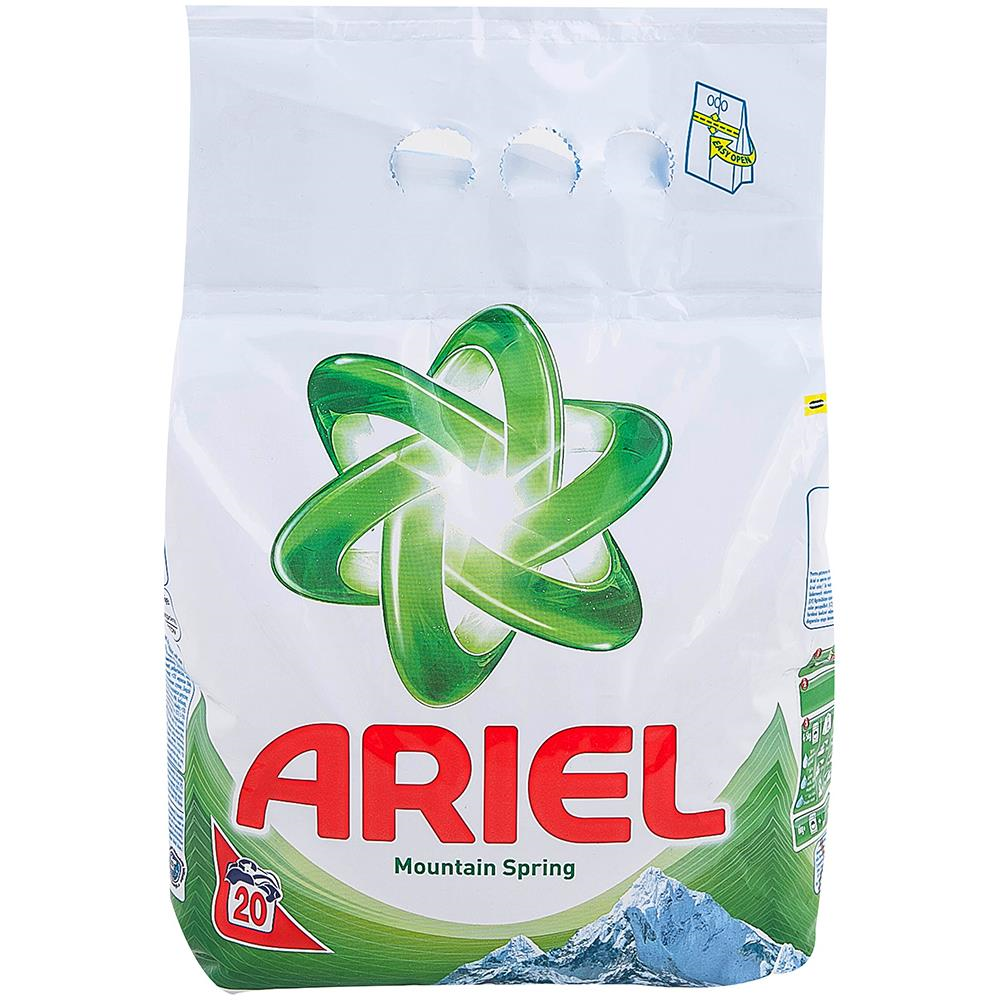Detergent pudra ARIEL 2 kg, automat, Mountain Spring, 20 spalari - OVM ...