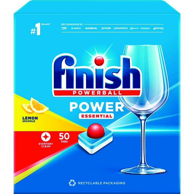 Tablete pentru masina de spalat vase Finish Power Essential, 50 capsule ...