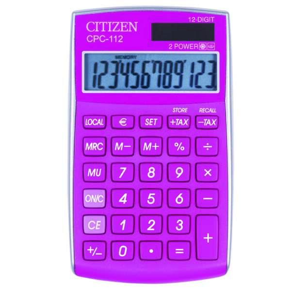 Calculator de birou CITIZEN CPC-112, solar, 12 cifre, afisaz inclinat ...