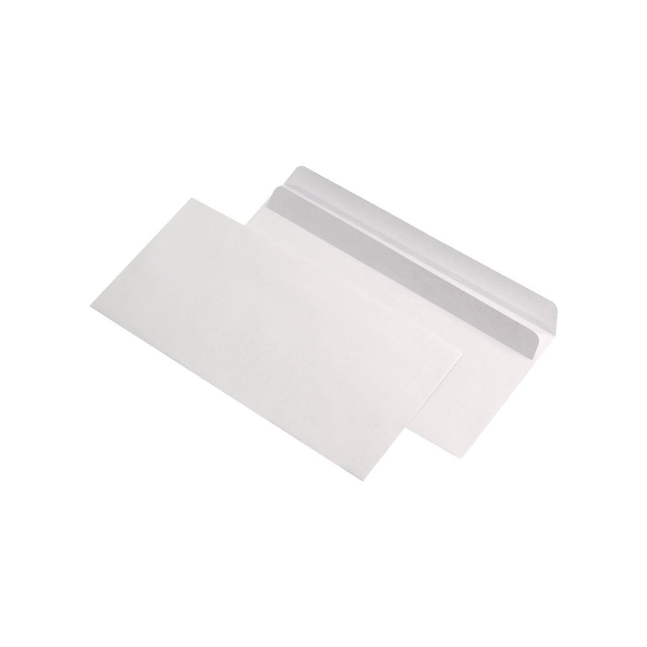 Plic hartie alba OFFICE Products format DL (110 x 220 mm) autoadeziv ...