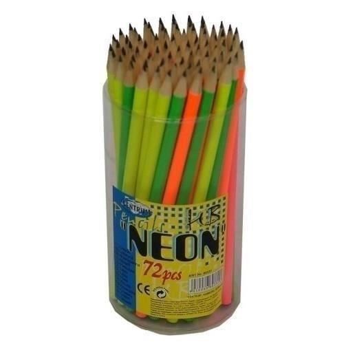 Creion grafic CENTRUM, HB, ascutit, culori neon - OVM Paper