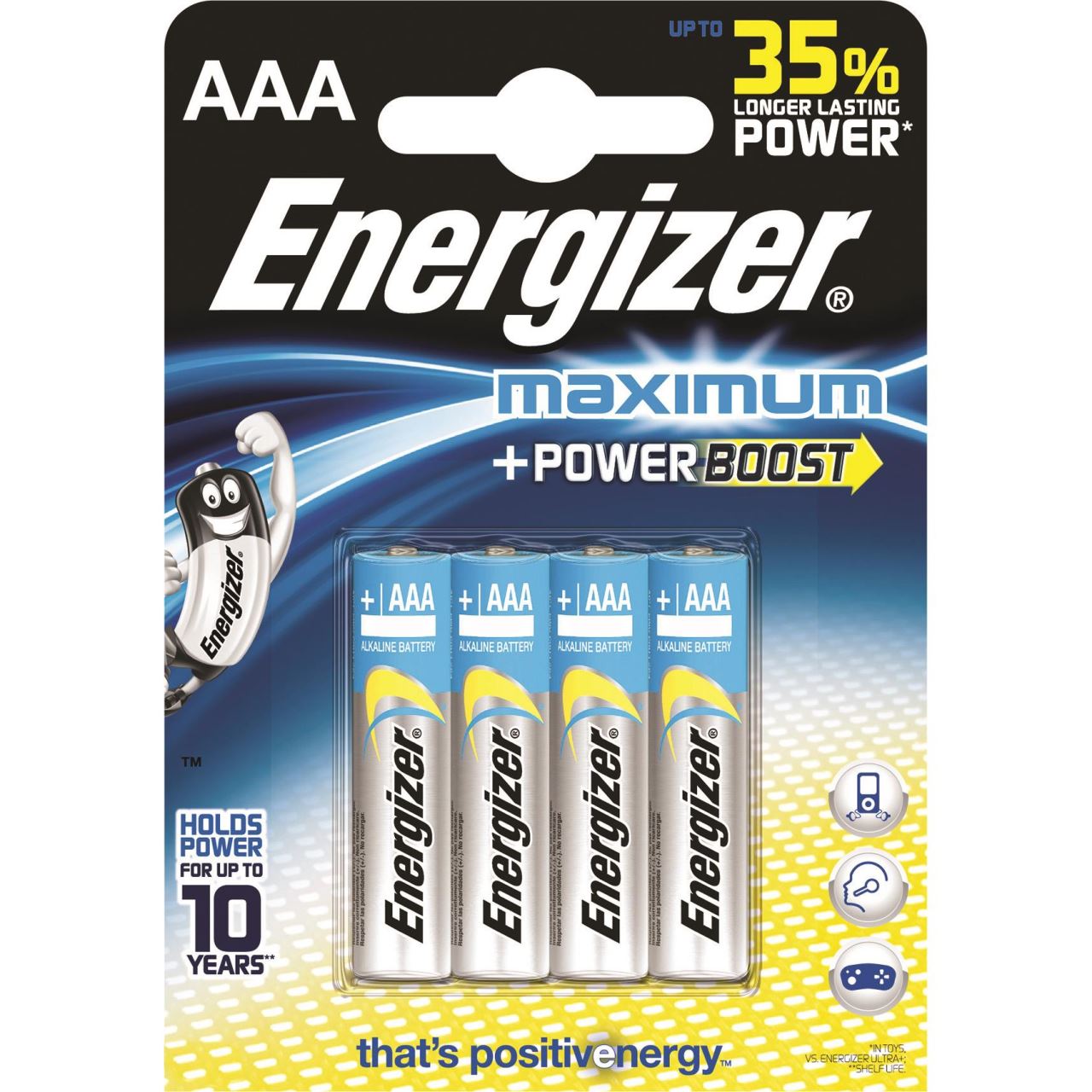 Baterii Energizer Maximum R3, AAA, 1.5 v, 4 buc/set - OVM Paper