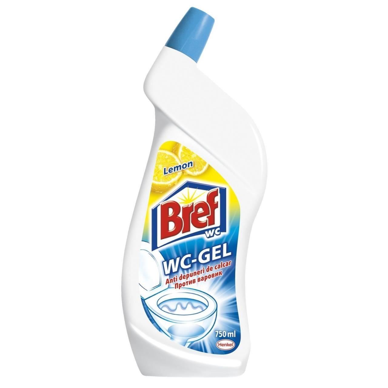 Solutie de curatat toaleta Bref Wc Gel Lemon, 750 ml - OVM Paper